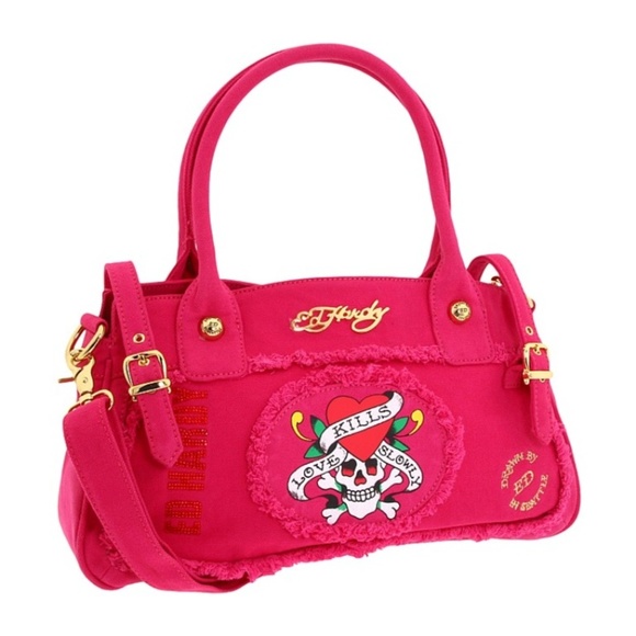 Ed Hardy | Bags | Ed Hardy Frayed Patch Francesca Satchel | Poshmark